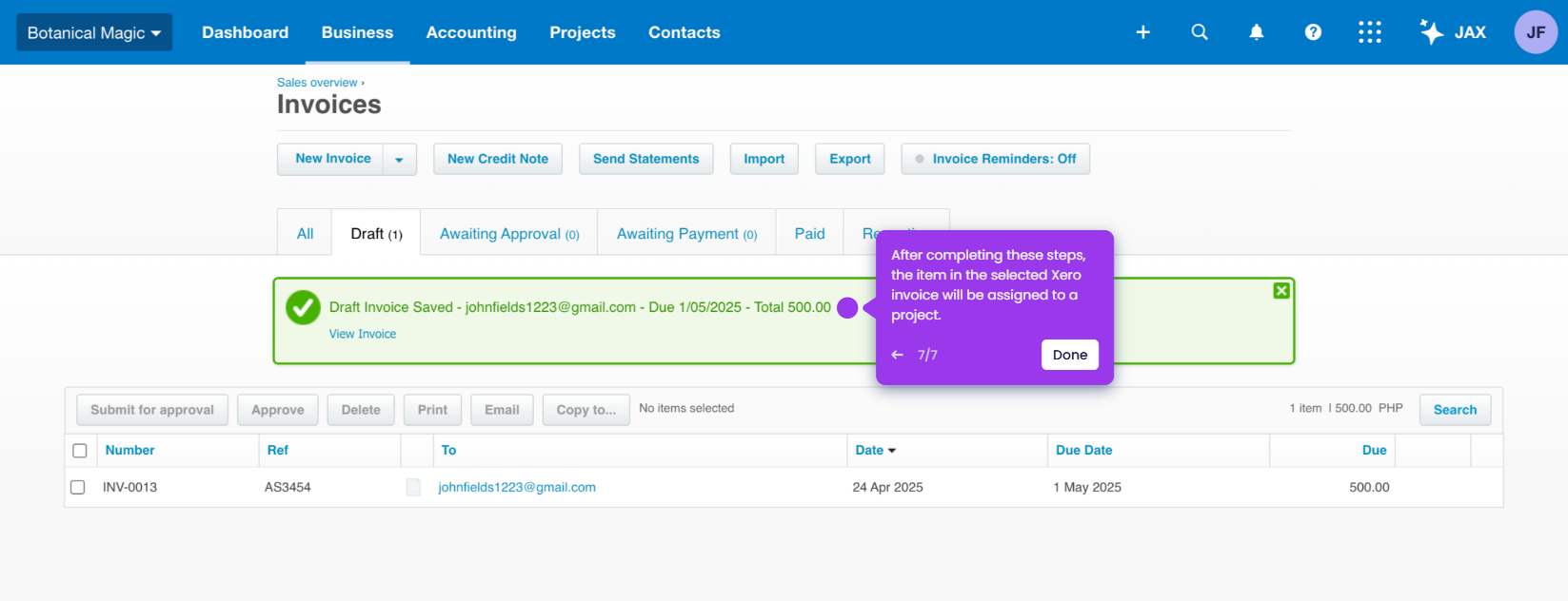 How to Assign an Invoice Item to a Project in Xero: 1-Min Guide